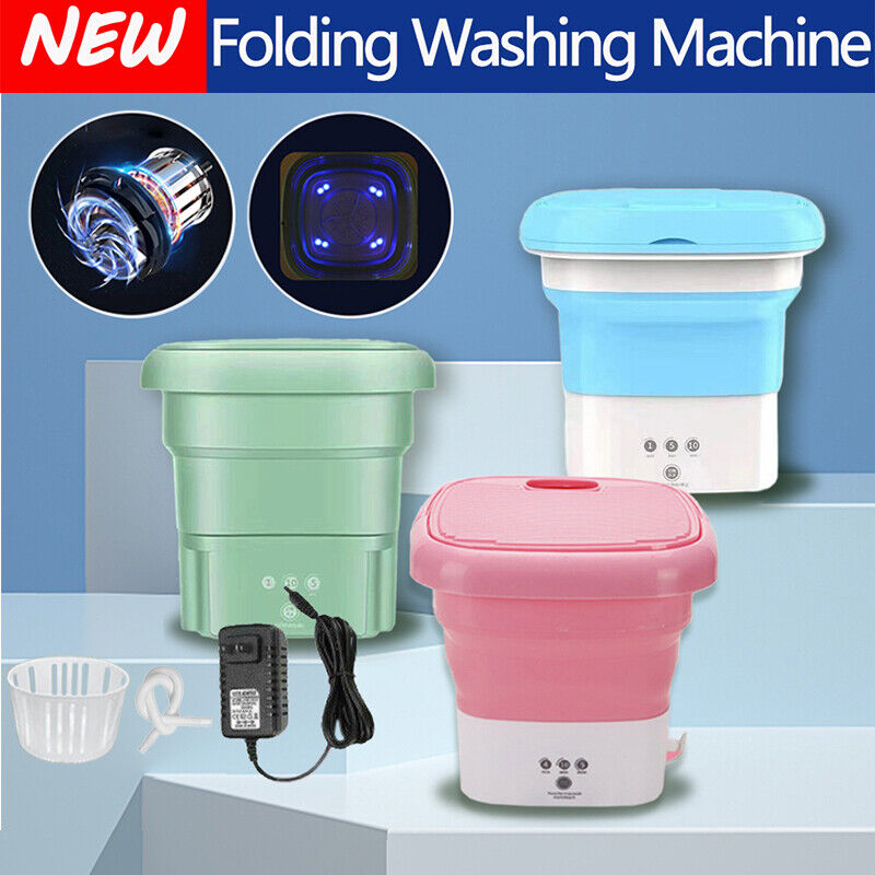 4.5 Mini Washing Machine Bucket Folding Portable Laundry Machine Cloth ...