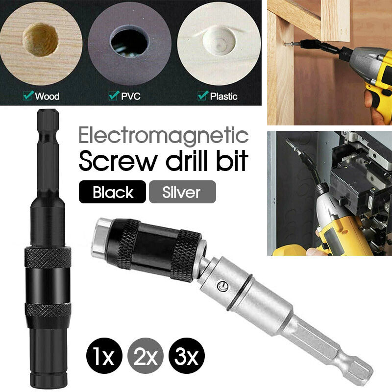 Magnetic Pivot Drill Bit Holder Steel Impact Pivoting Swivel Screw Dri ...